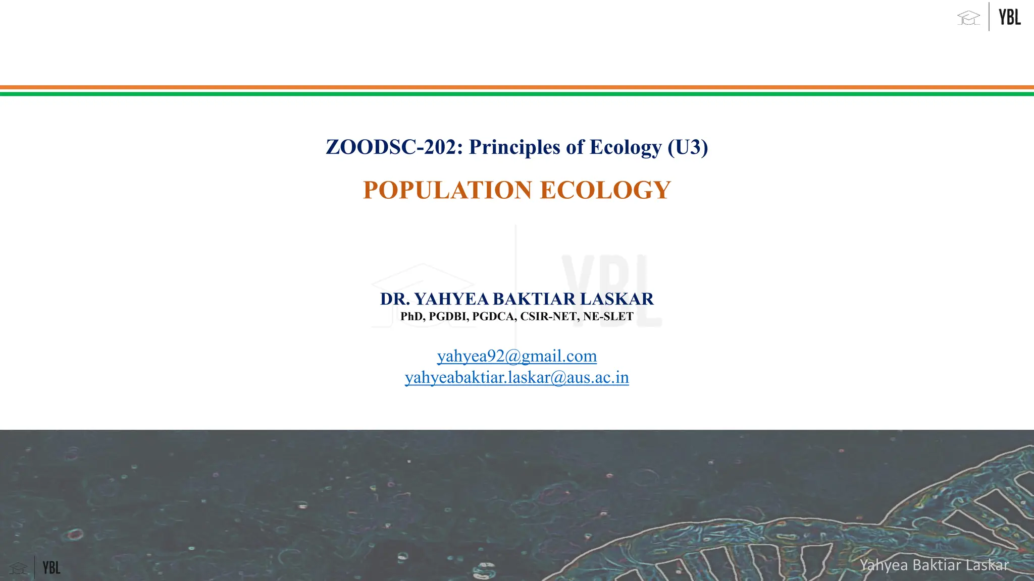 Introduction to Population Ecology and different aspects of a ...