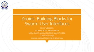 Swarm User Interface (Zooids) | PPT
