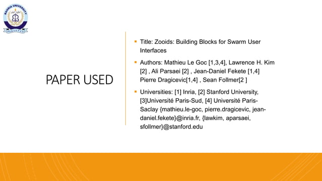 Swarm User Interface (Zooids) | PPT