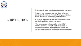 Swarm User Interface (Zooids) | PPT