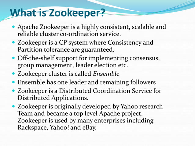 Apache Zookeeper Explained: Tutorial, Use Cases and Zookeeper Java API Examples | PPT