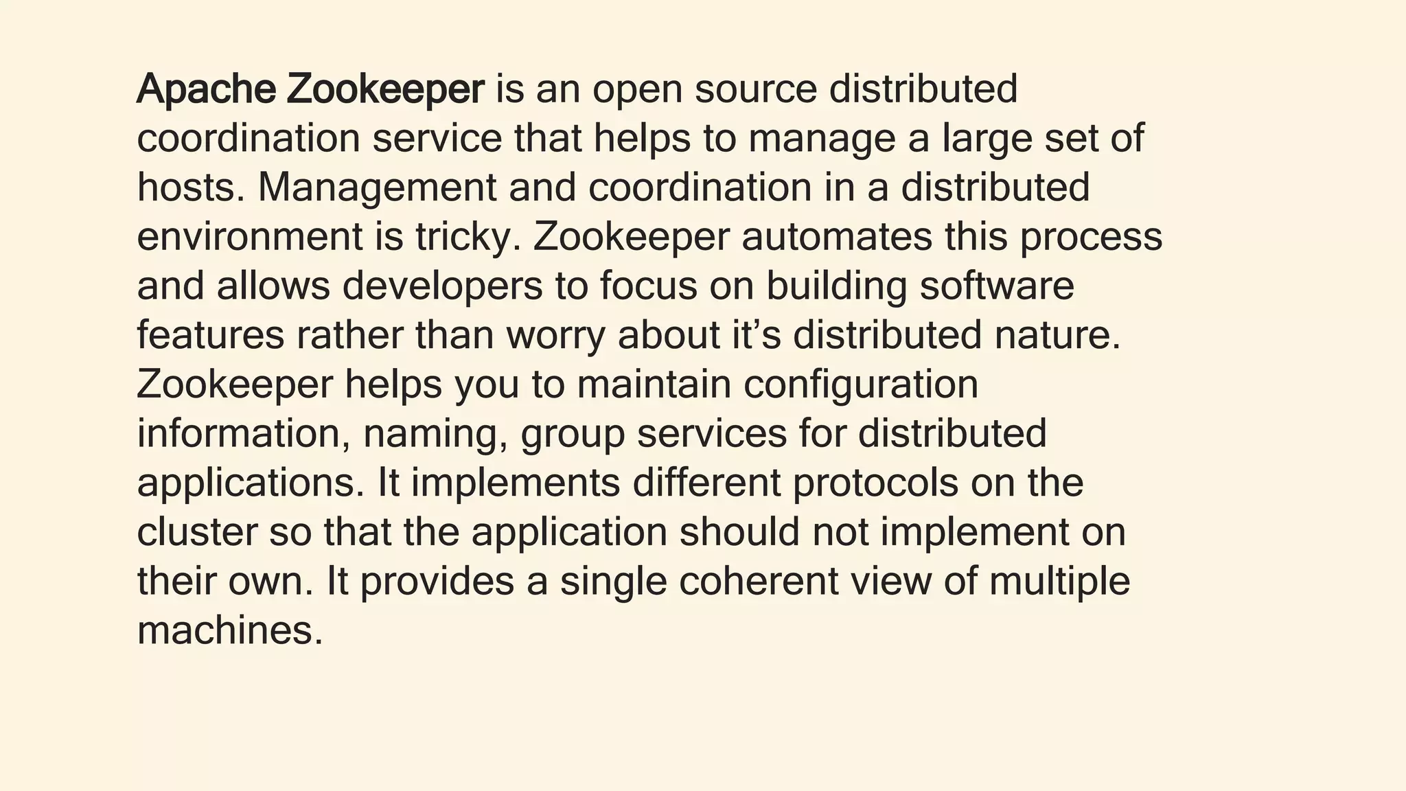 Zookeeper Tutorial for beginners | PPTX