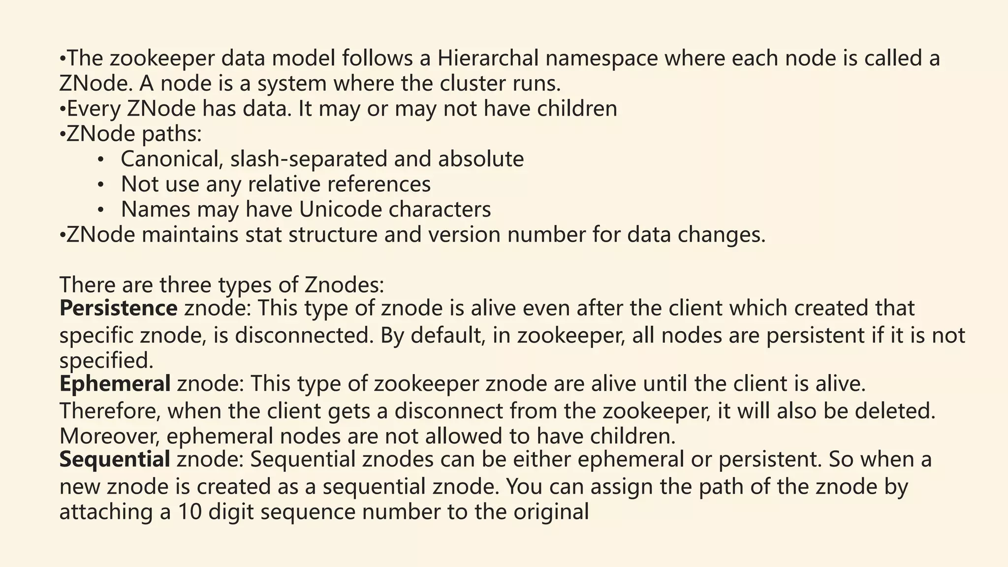 Zookeeper Tutorial for beginners | PPTX