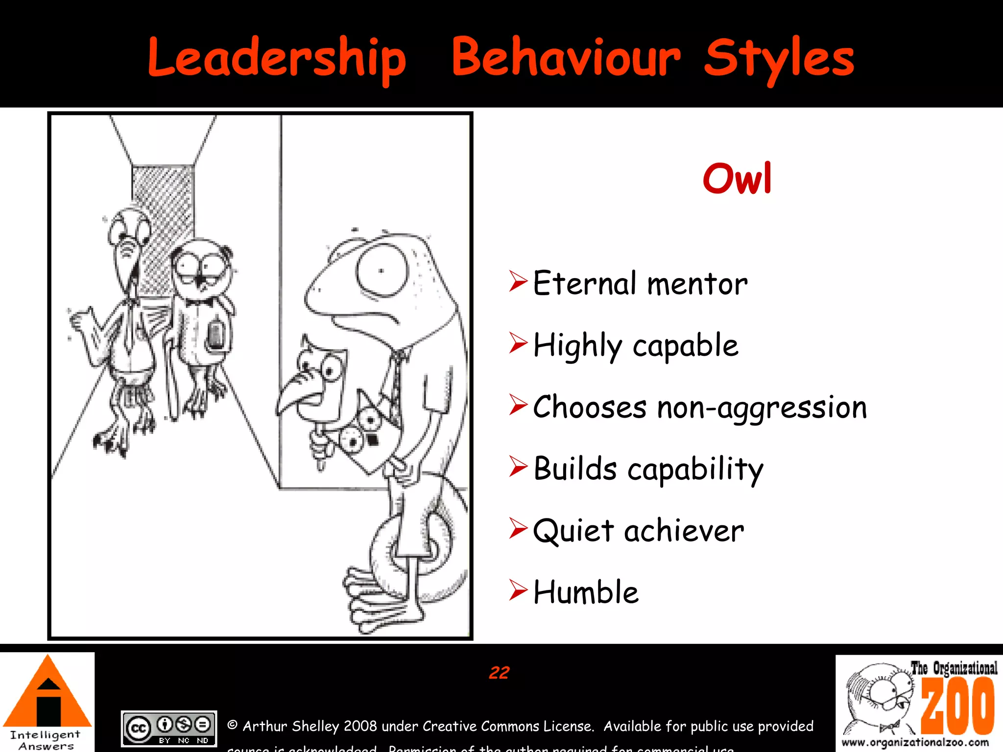 LeadershipStylesOrgZoo_SHELLEY | PPT