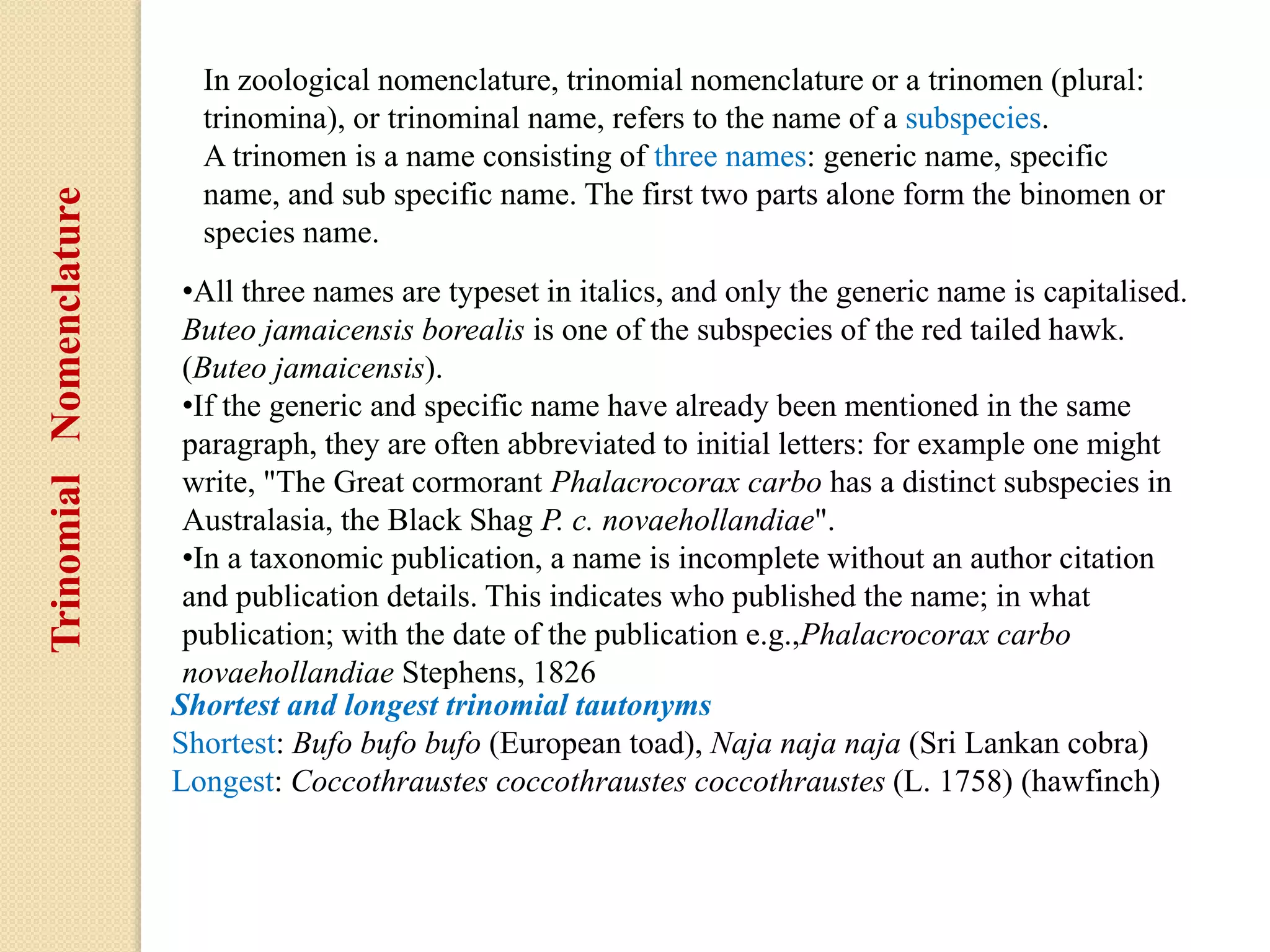 Zoological nomenclature | PPTX