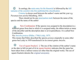 Zoological nomenclature | PPTX