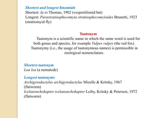 Zoological nomenclature | PPTX