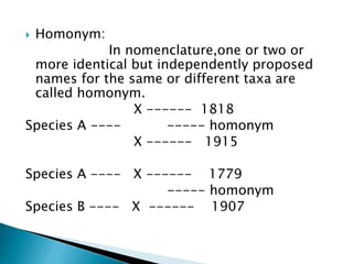 Zoologic al nomenclatures 5 | PPTX