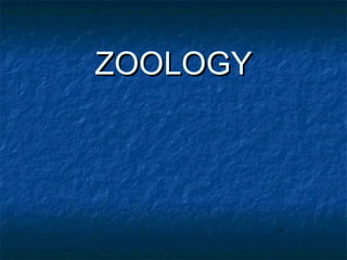 Zoology introduction (1) | PPT