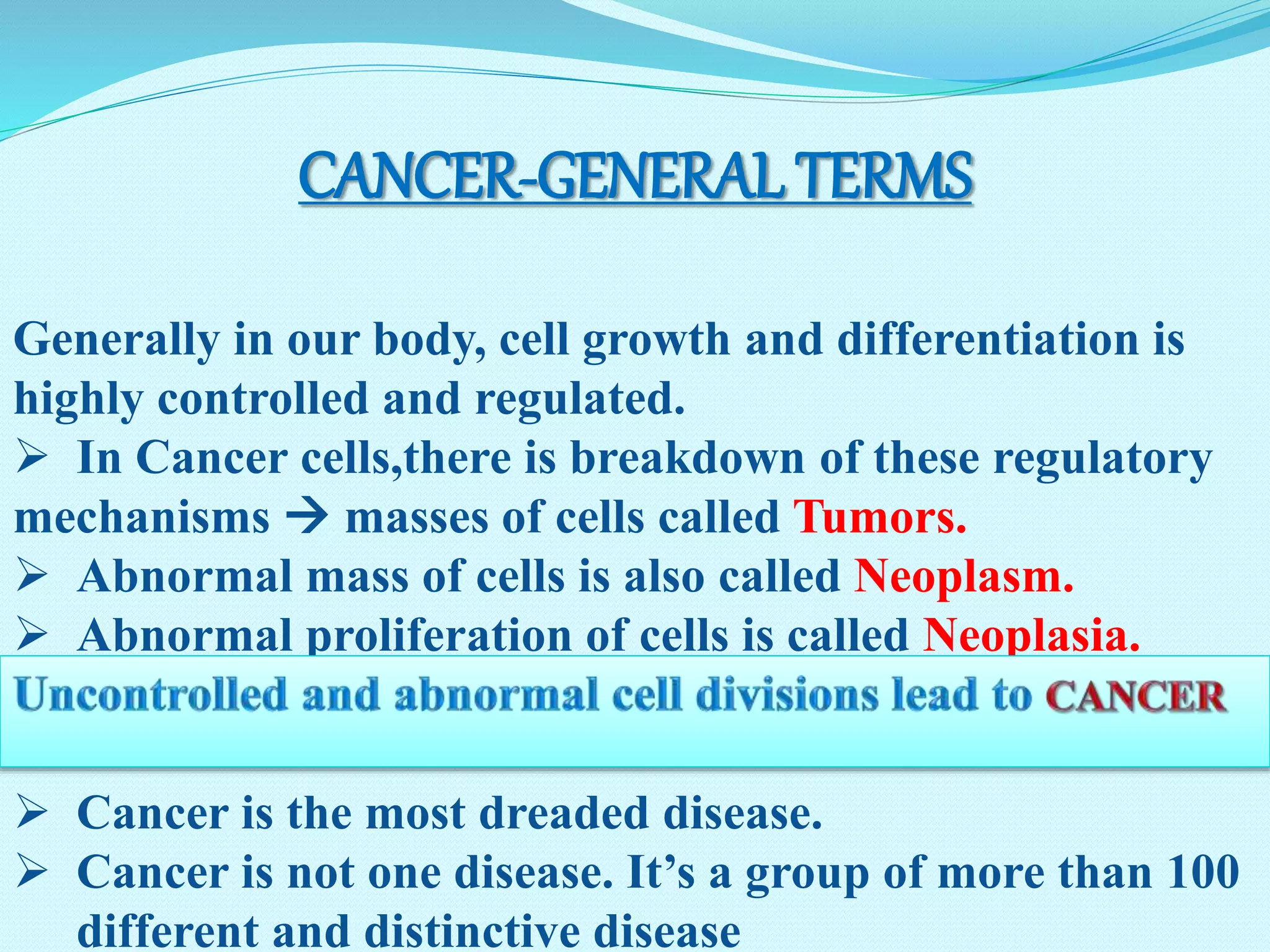 Cancer and the role of Oncologist | PPTX