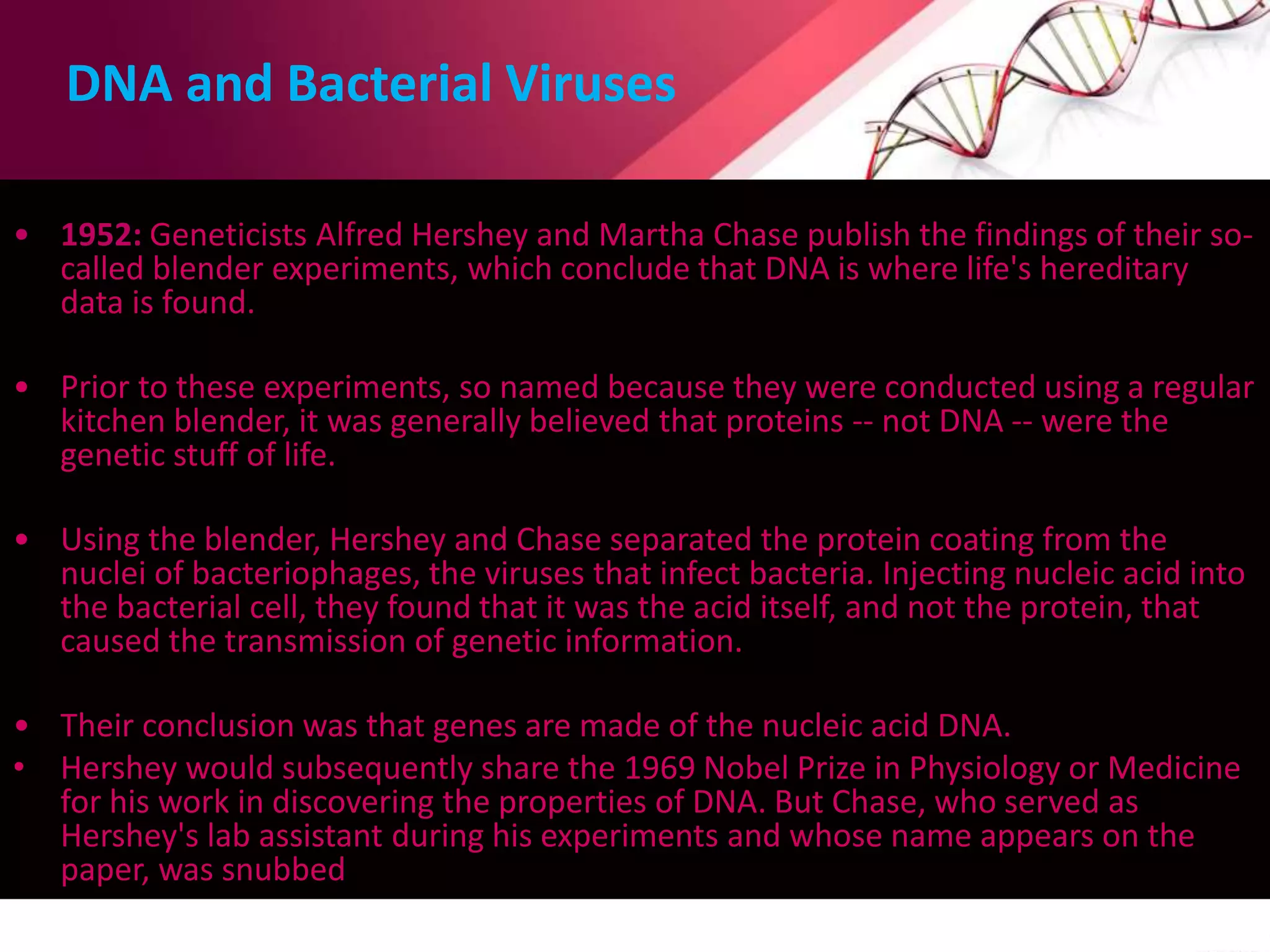 DNA as genetic material | PPTX | Genetics | Science