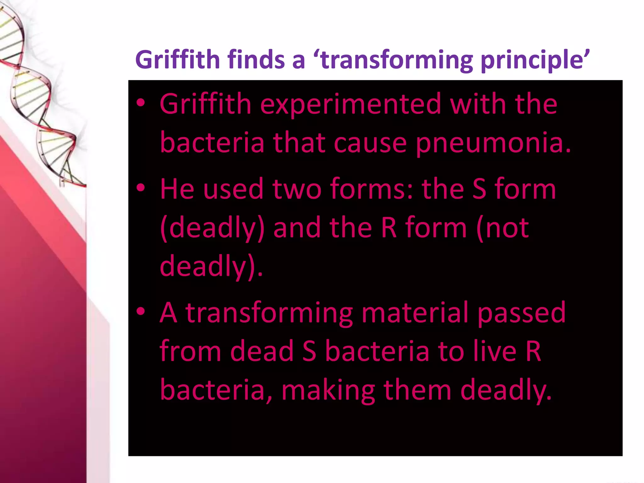 DNA as genetic material | PPTX | Genetics | Science
