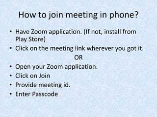 Zoom use .... | PPTX