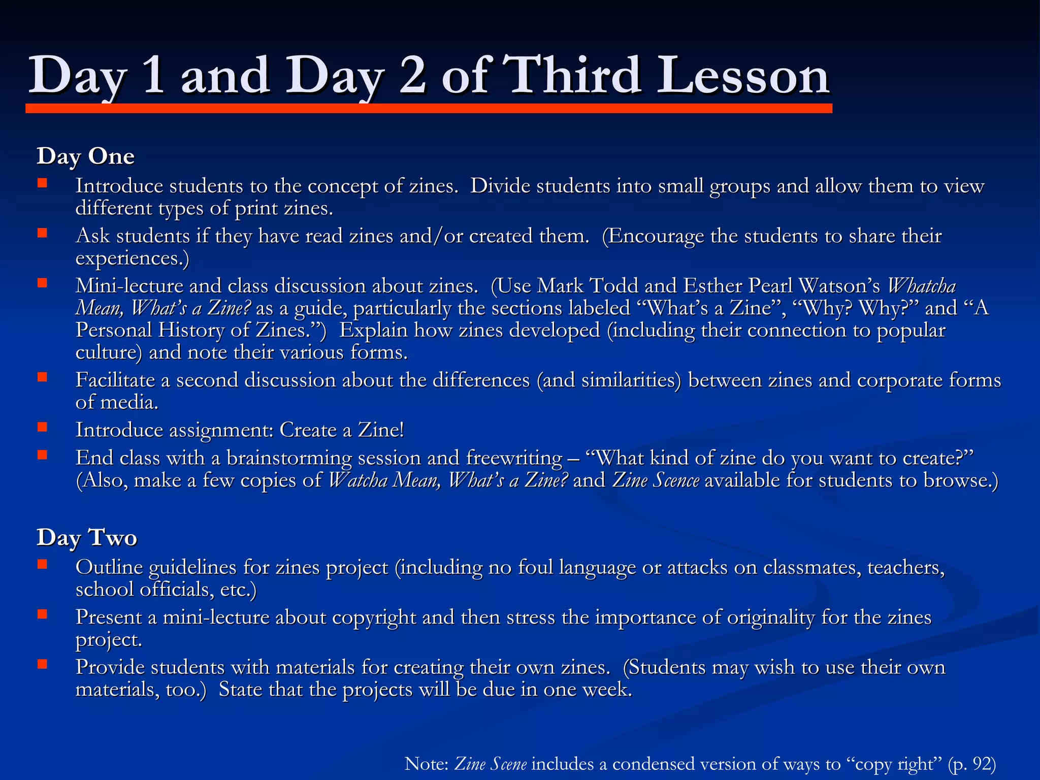 Zoom Into Zines | PPT