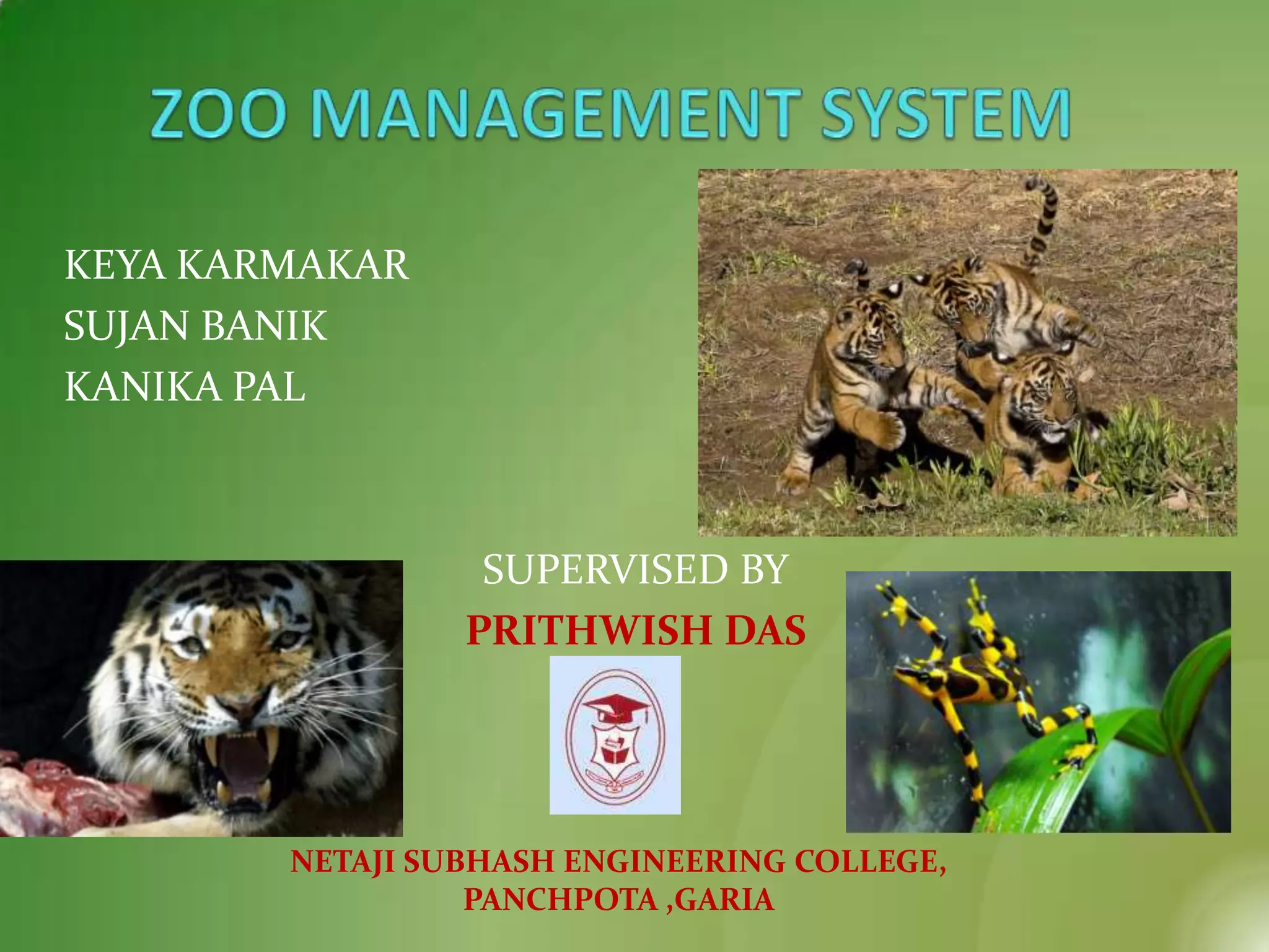 Zoo management system | PPTX