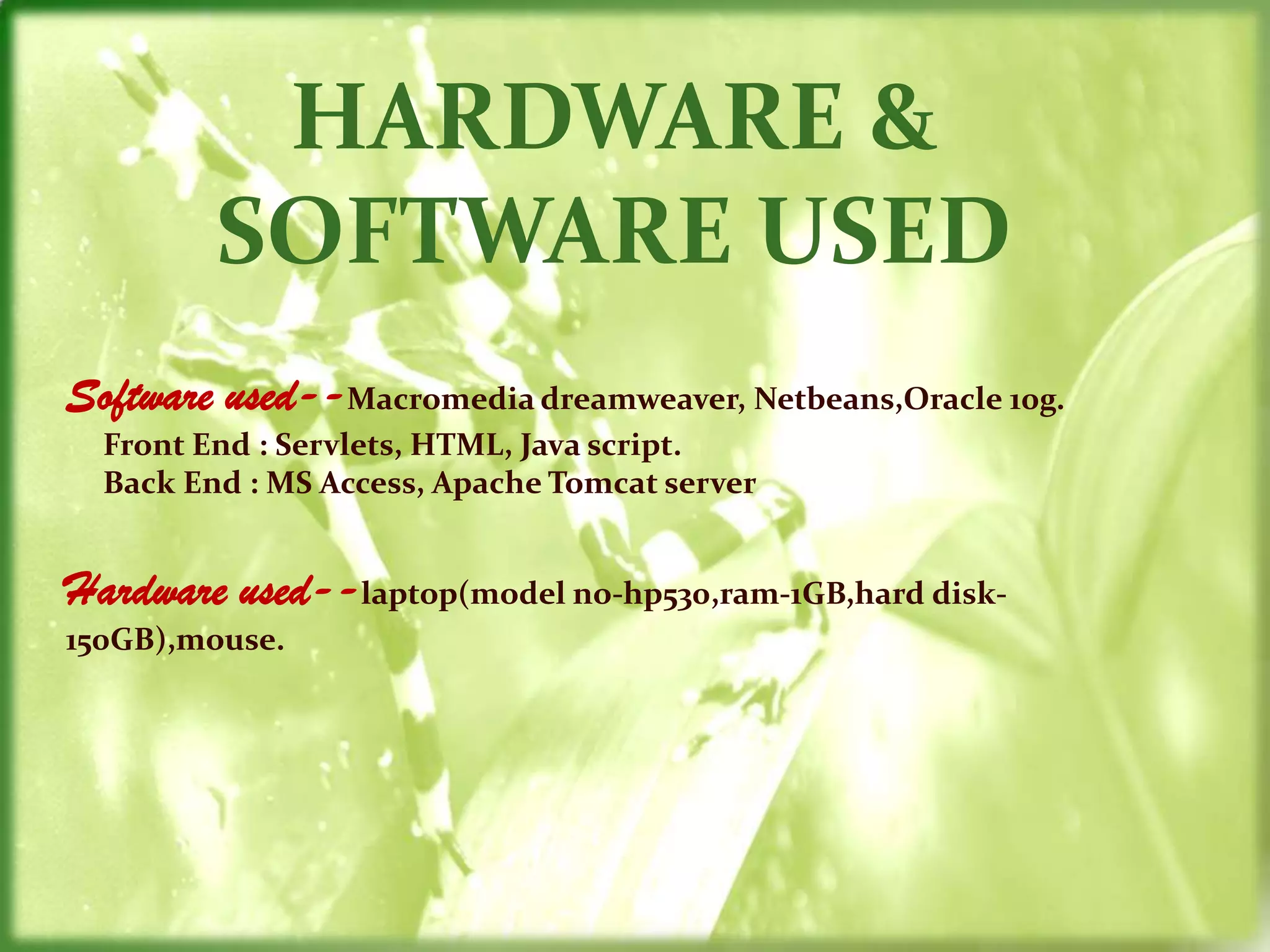 Zoo management system | PPTX