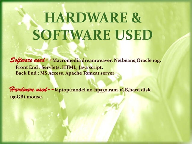 Zoo management system | PPTX