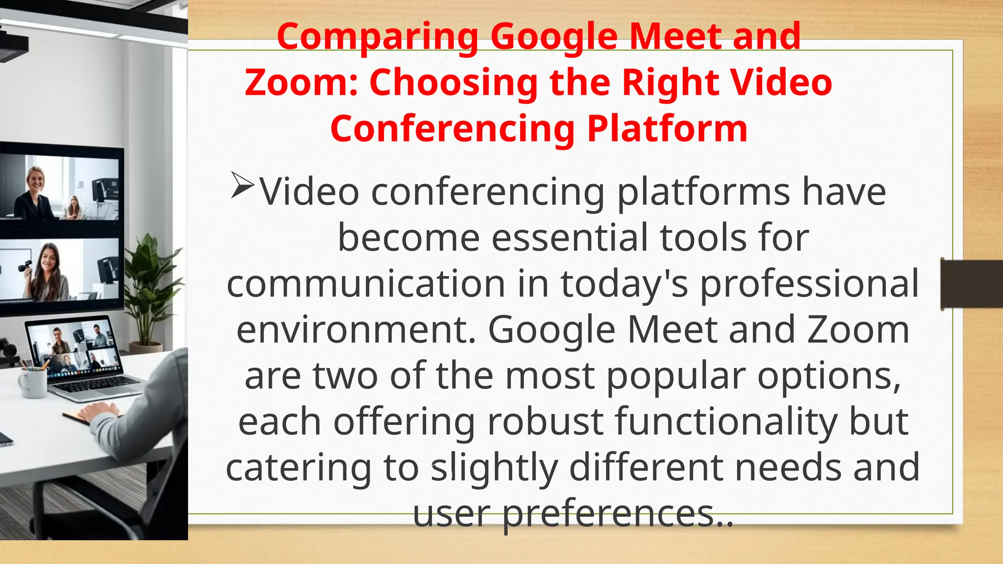 ZOOM AND GMEET.pptx ZOOM and gmeet in prof educ | PPTX