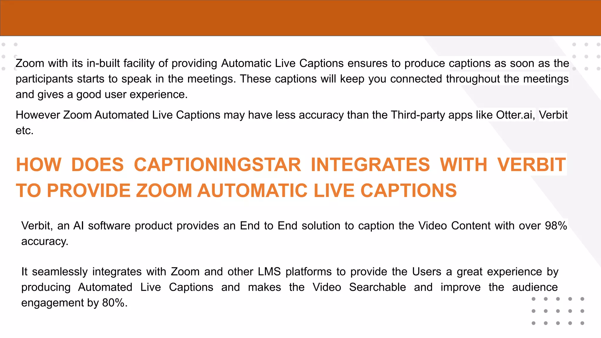 Zoom automated live captions vs human generated live captions | PPT