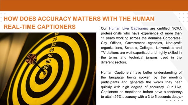 Zoom automated live captions vs human generated live captions | PPT