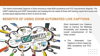 Zoom automated live captions vs human generated live captions | PPT