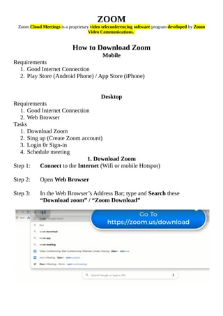 Zoom basic Setup | Module | PDF | Internet for Beginners | Internet