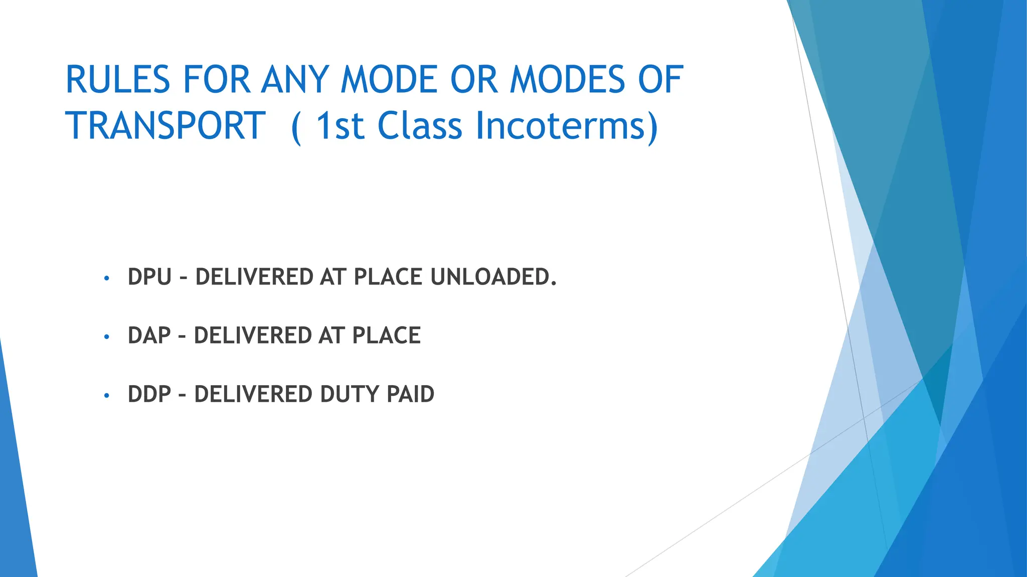 INCOTERMS 2020. Bussiness import export. | PPTX