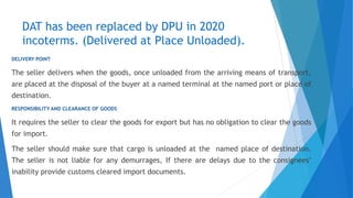 INCOTERMS 2020. Bussiness import export. | PPTX