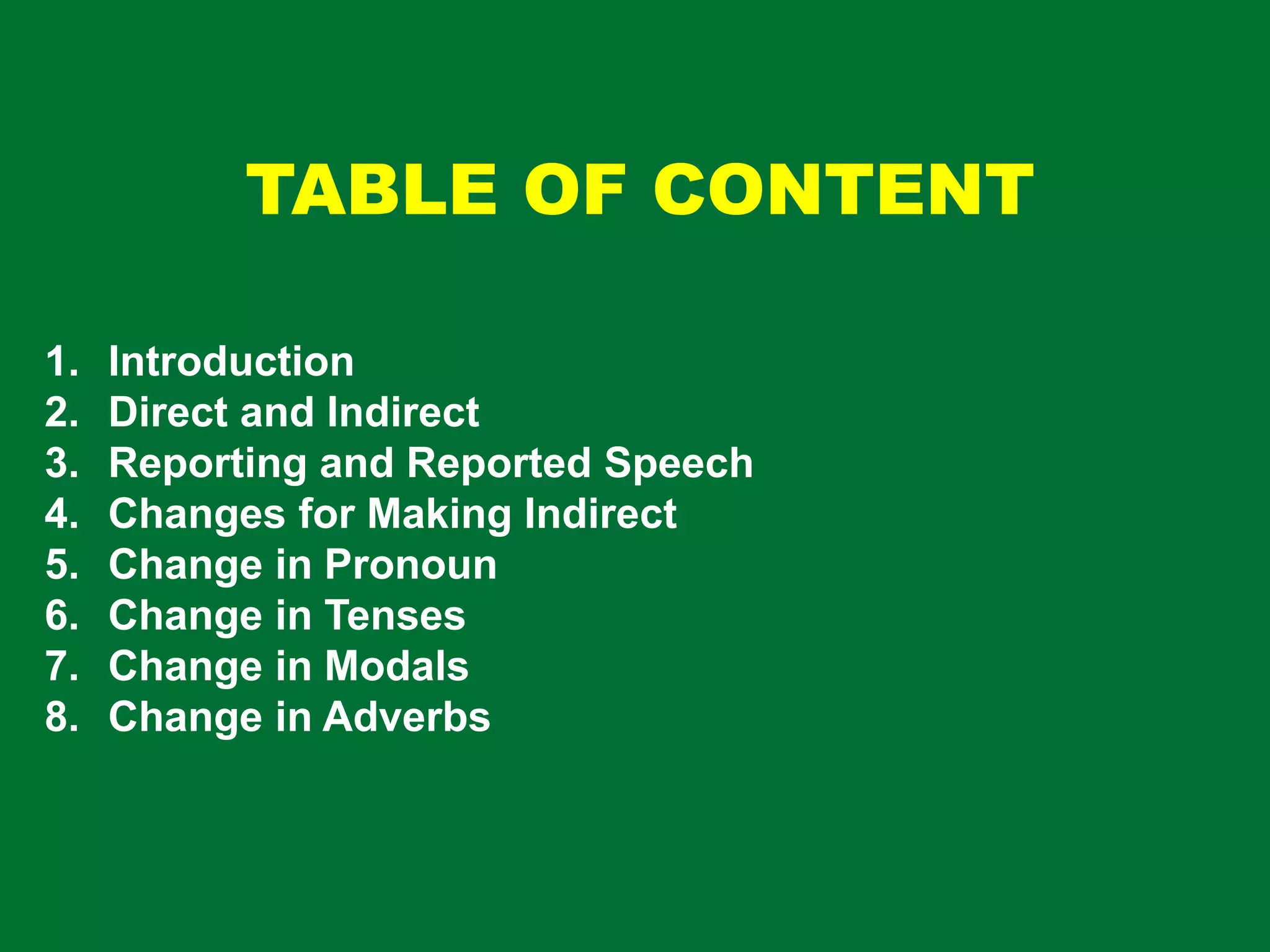 Direct and Indirect Speech | PPTX
