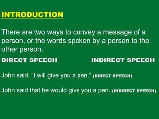 Direct and Indirect Speech | PPT