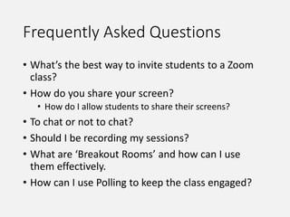 Zoom - tips and tricks for getting started | PPT