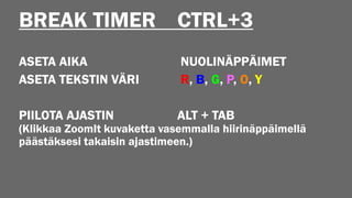 ZoomIT pikanäppäimet | PPT