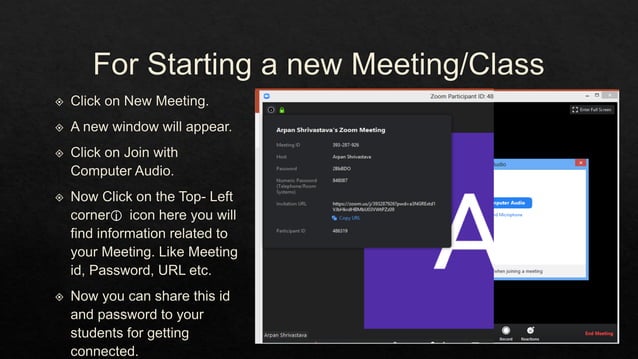 How to use Zoom for conducting Meetings and Classes | PPSX | Web ...