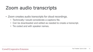 Accessible video and presentations with Zoom and PowerPoint | PPTX