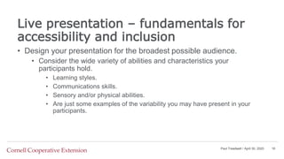 Accessible video and presentations with Zoom and PowerPoint | PPTX