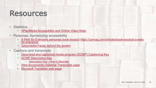 Accessible video and presentations with Zoom and PowerPoint | PPTX