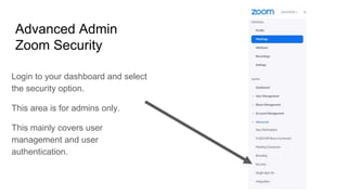 Zoom security and meeting participant management | PPTX