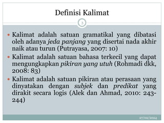 ZOOM Struktur Kalimat Minimum Karakter Empat | PPT