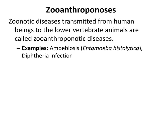 Zoonoses | PPTX | Infectious Diseases | Diseases and Conditions