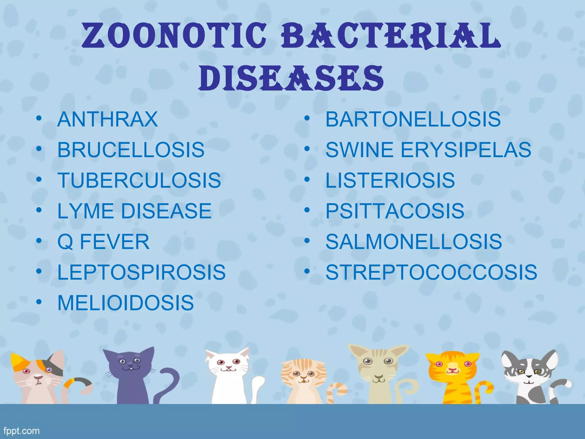 Zoonosis history and bacterial zoonotic diseases | PPT