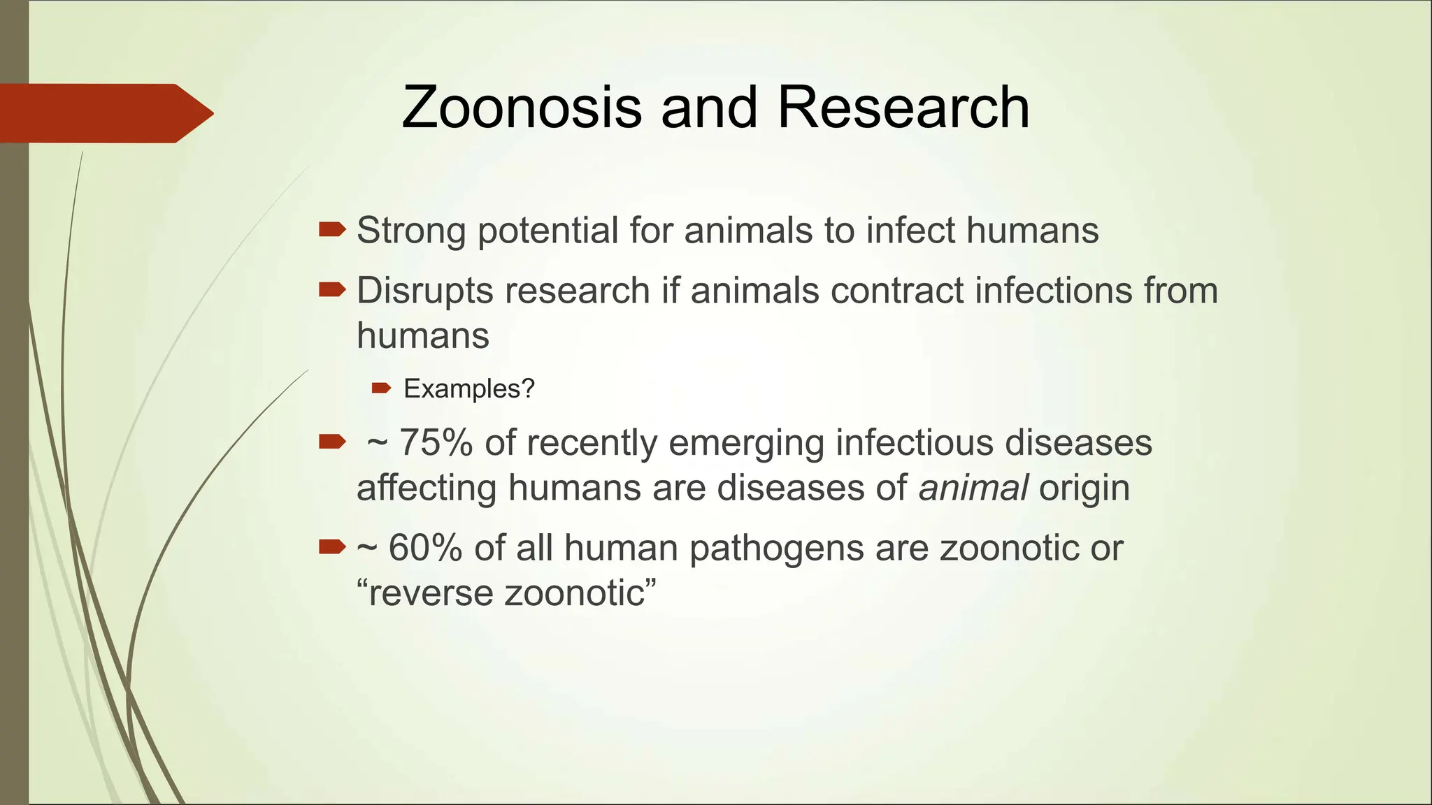 Zoonosis Lecture lecture notes for Public Health Students | PPT