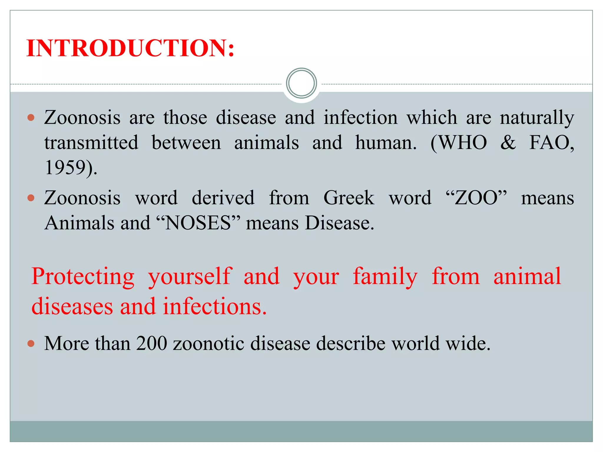 Important Zoonotic disease and its prevention and control By: Dr.Manoj ...