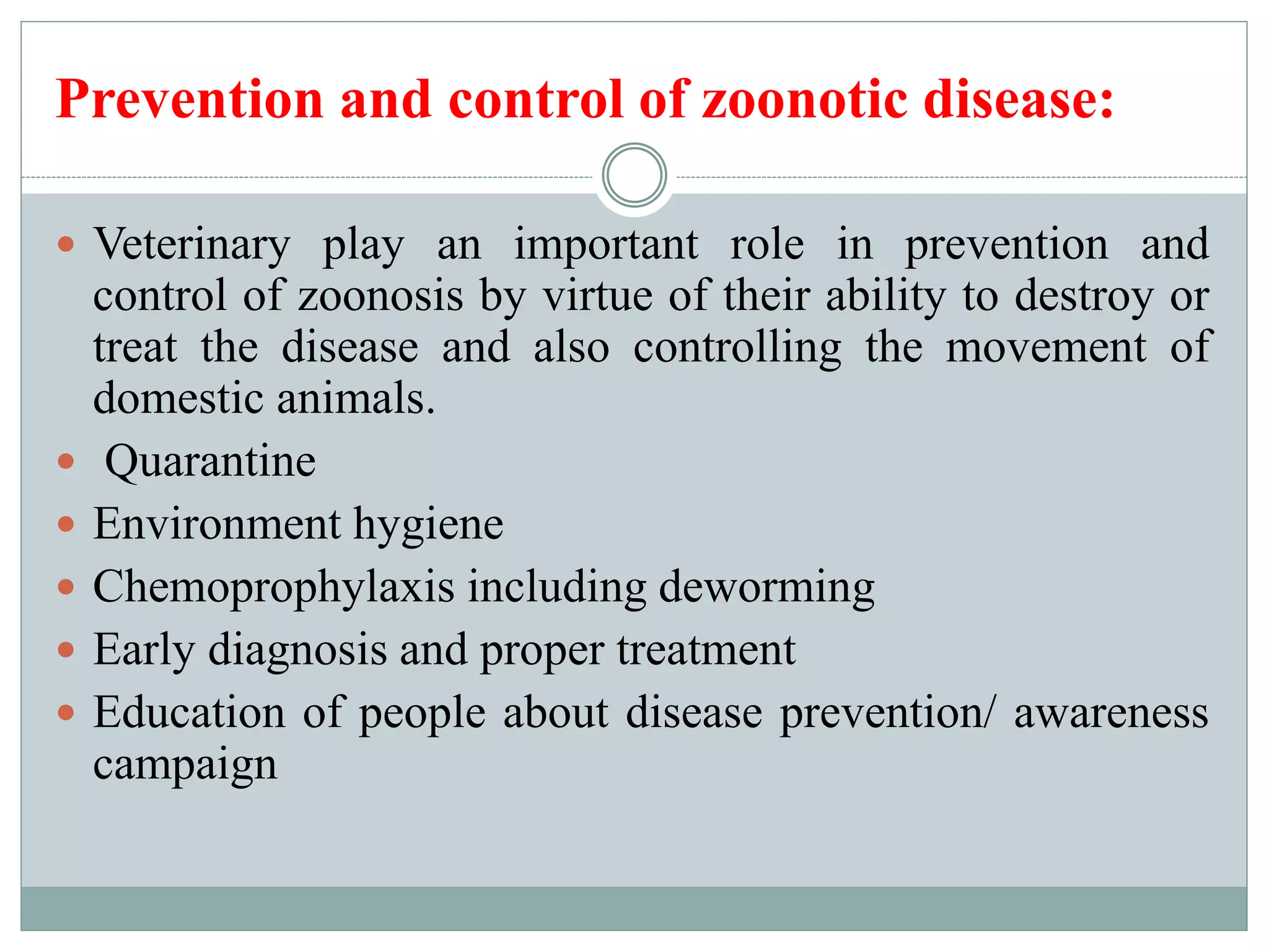 Important Zoonotic disease and its prevention and control By: Dr.Manoj ...