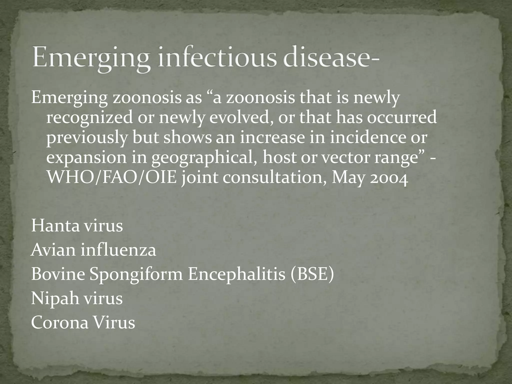 Zoonotic disease introduction | PPTX