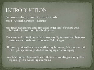 Zoonotic disease introduction | PPTX
