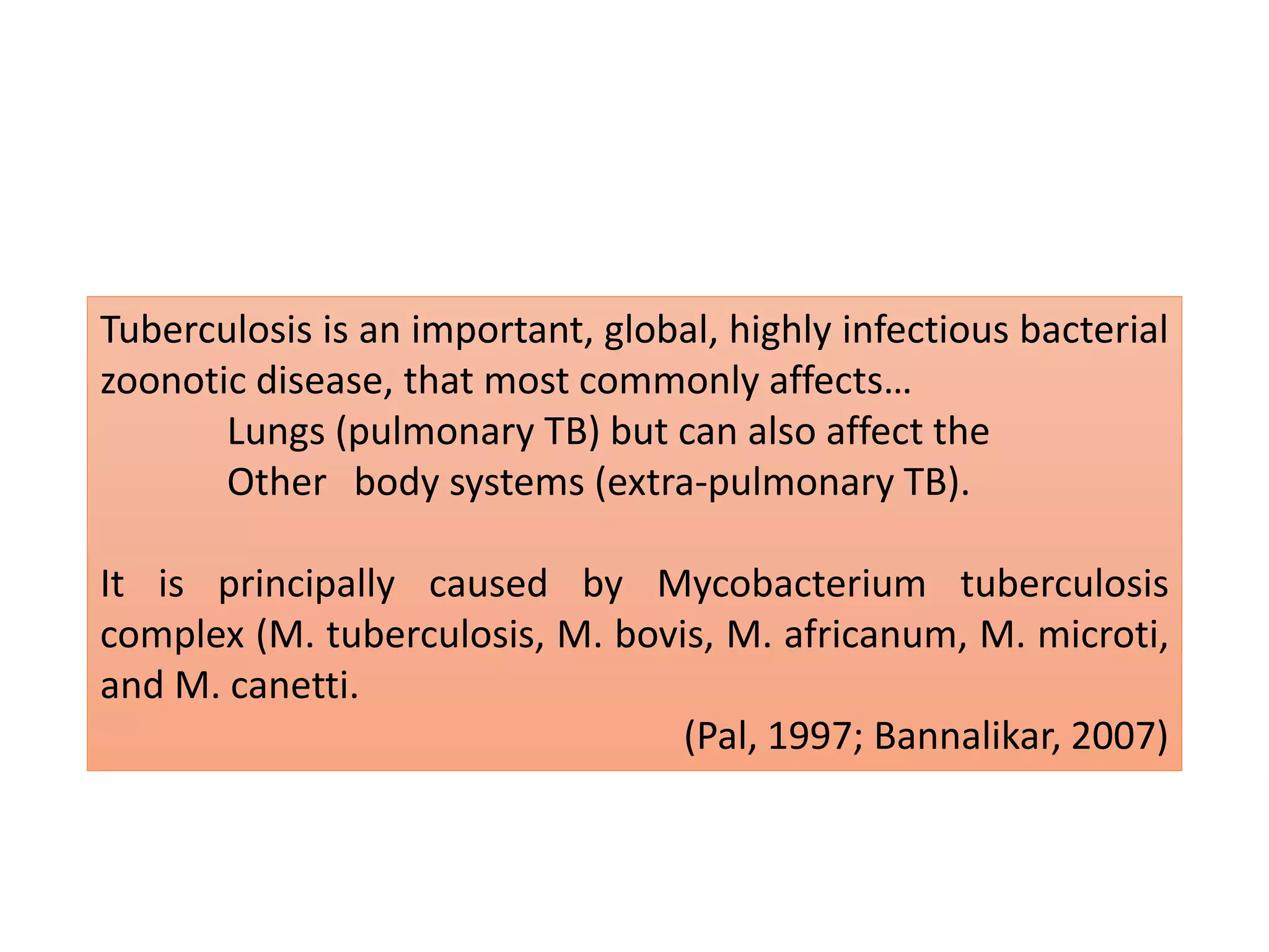Tuberculosis : Zoonotic Perspectives | PPTX