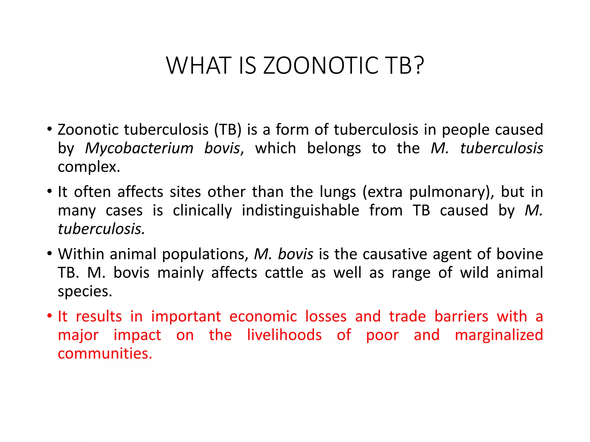 Tuberculosis : Zoonotic Perspectives | PPTX