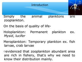 Zooplankton distribution and seasonal succession | PPT