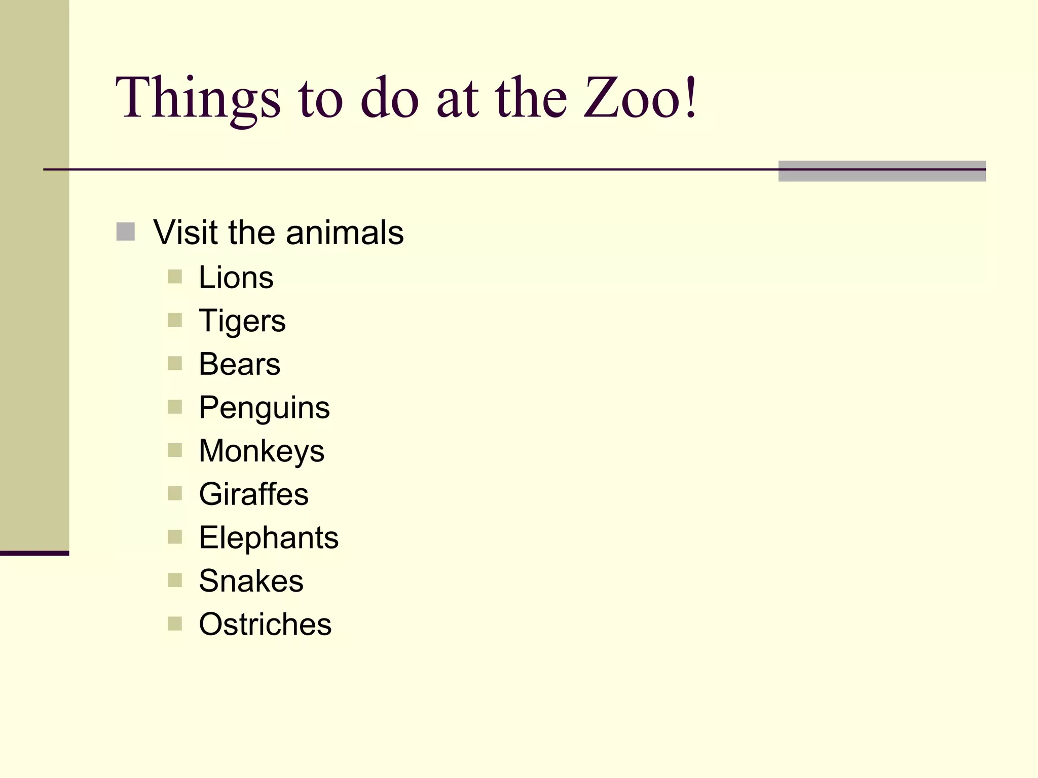 Zoo Ppt | PPT