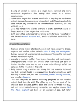 Zoos | DOCX